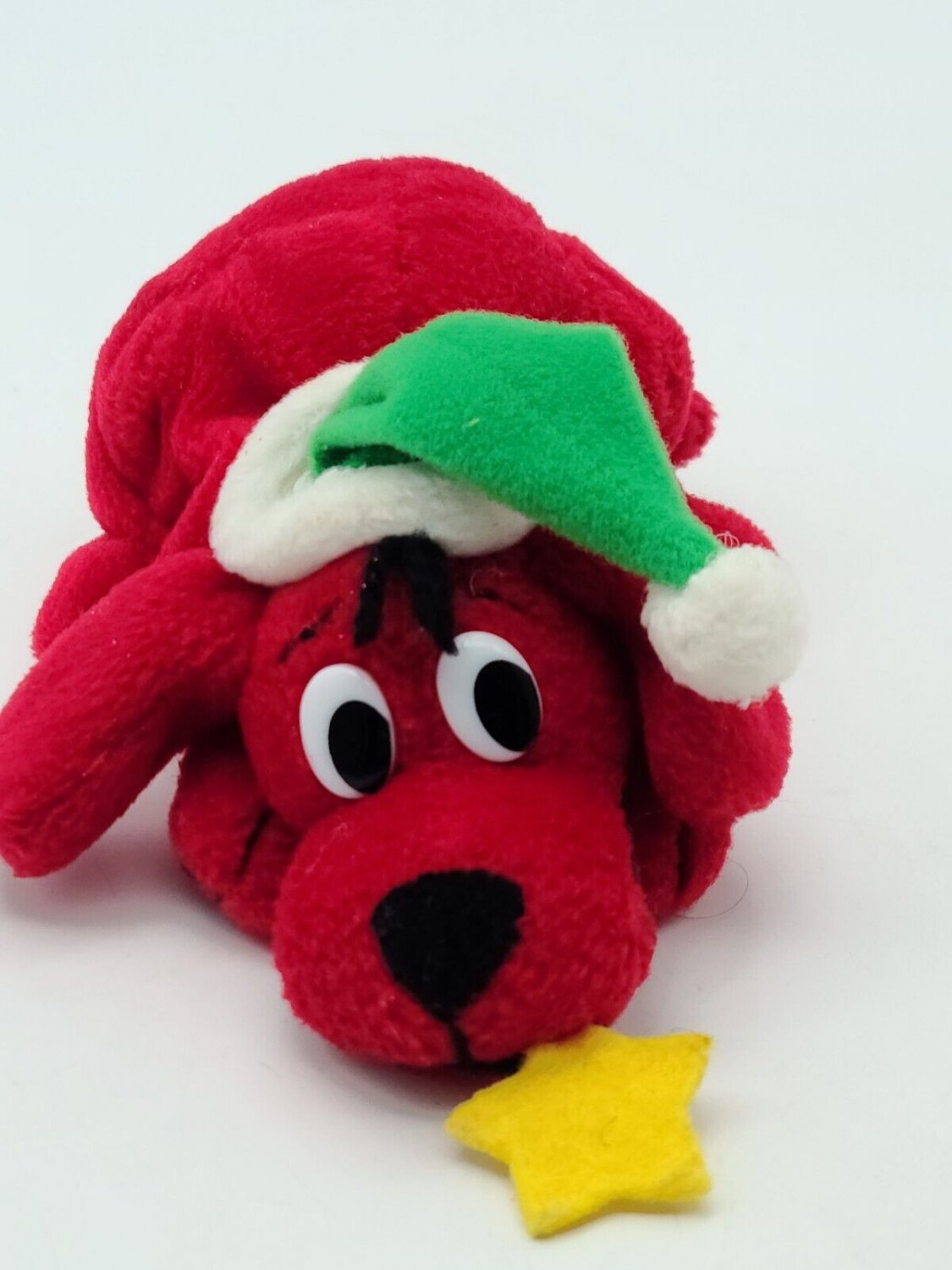 CLIFFORD THE BIG RED DOG Scholastic PLUSH Beanie CHRISTMAS SANTA HAT ...