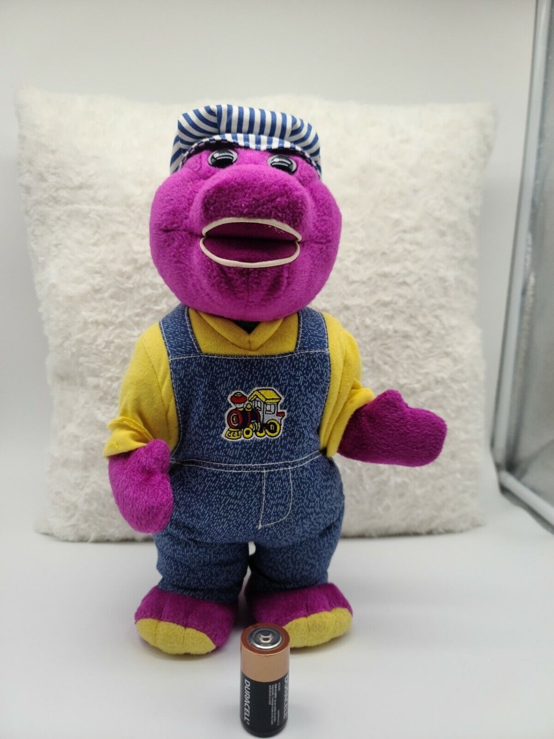 All Aboard Barney Plush Dinosaur Musical/ Talking/Moving Train ...