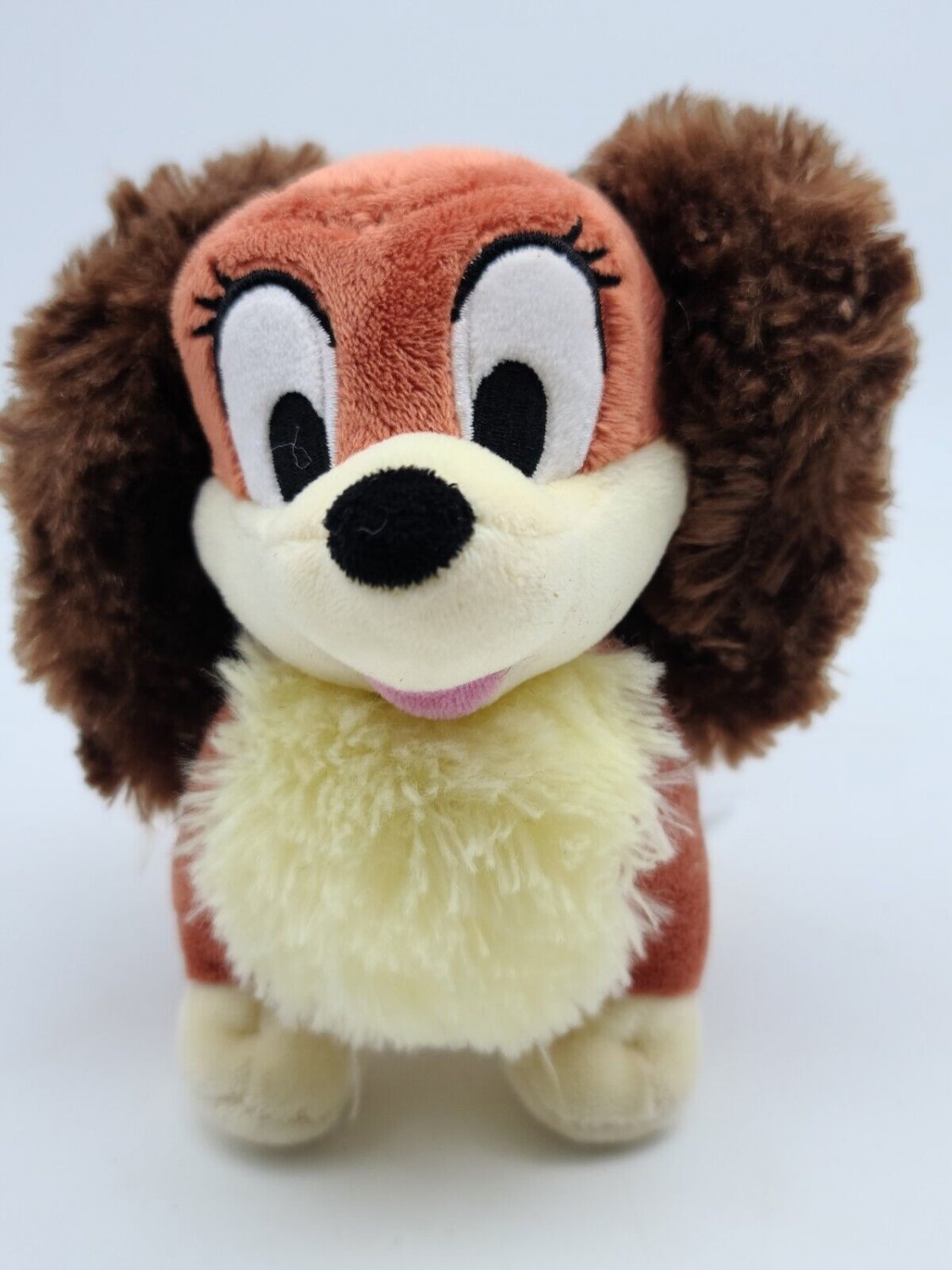 Disney Store Fifi Puppy Dog Plush Stuffed Animal 6" with Collar.