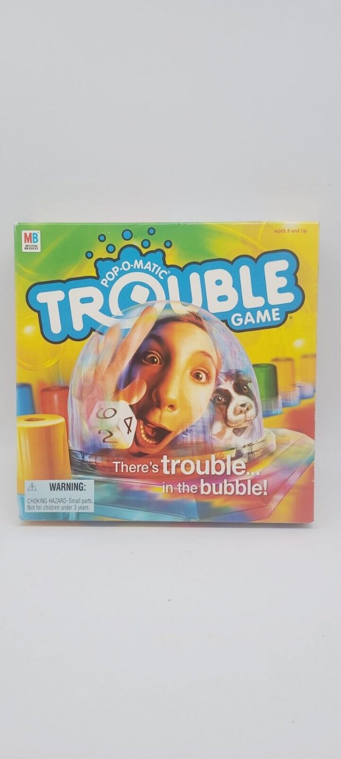 Pop-O-Matic Trouble Board Game Milton Bradley 2002 Hasbro Made in USA