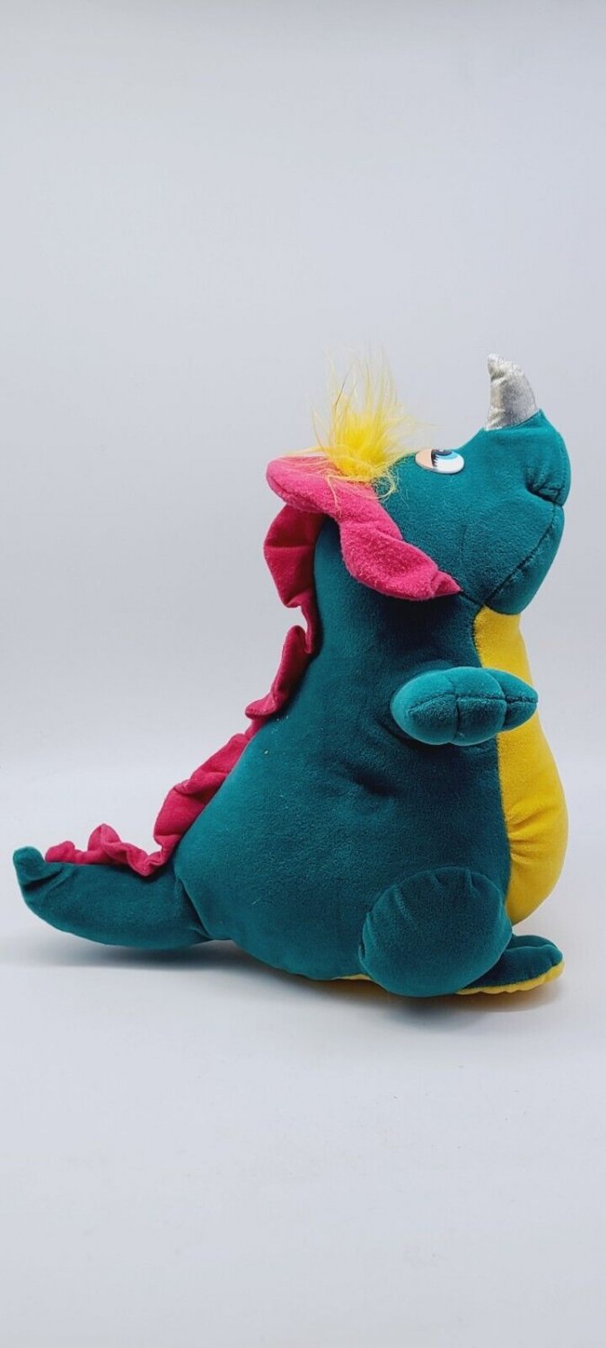 HTF Vintage Etone 1986 Green Stegosaurus Dinosaur Plush Stuffed Animal ...