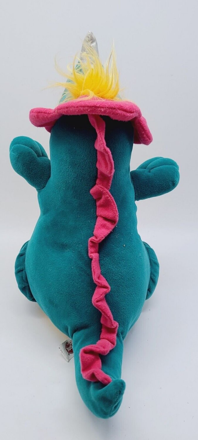 HTF Vintage Etone 1986 Green Stegosaurus Dinosaur Plush Stuffed Animal ...