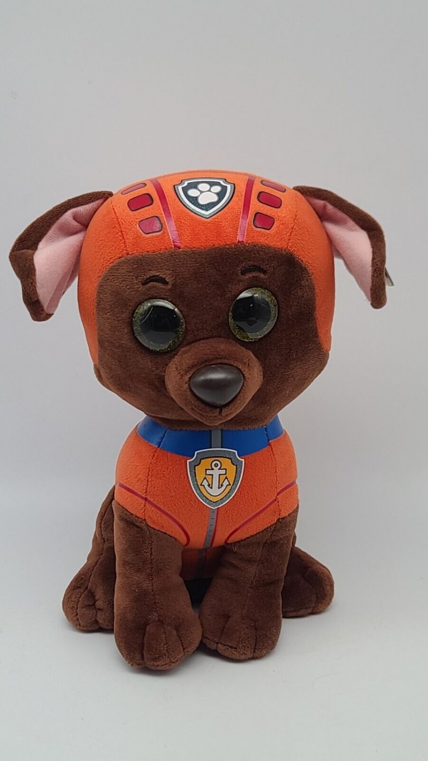 Ty Beanie Boos "Zuma" Plush Paw Patrol Orange Brown Dog 2018 Plush 10” NWT