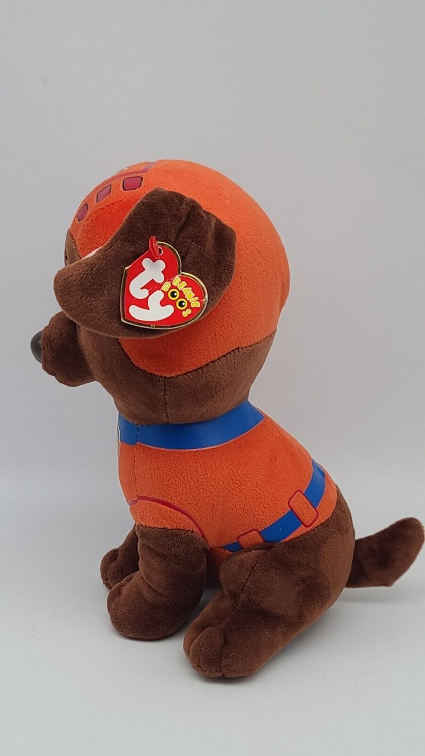 Ty Beanie Boos "Zuma" Plush Paw Patrol Orange Brown Dog 2018 Plush 10” NWT