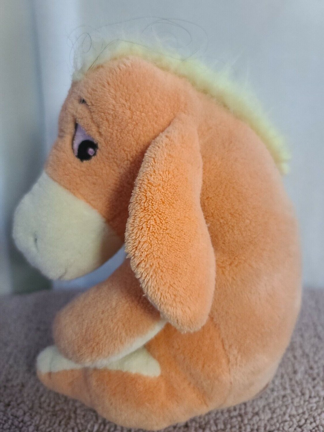 RARE Disney Authentic ORANGE Eeyore Plush (Detachable Tail Missing)*AS-PICTURED*