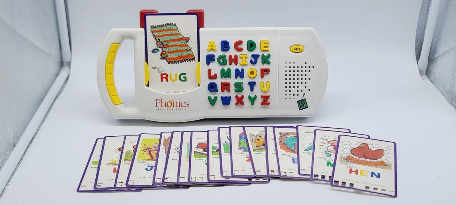 Vintage Leapfrog Phonics Learning System Console & 18 Cards TESTED