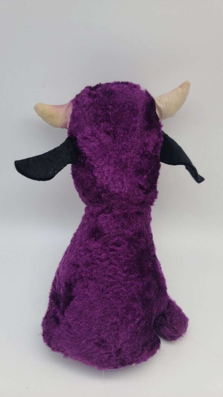 Vintage 1950s Carnival Fair Prize Bull Plush Purple Stuffed Animal ...