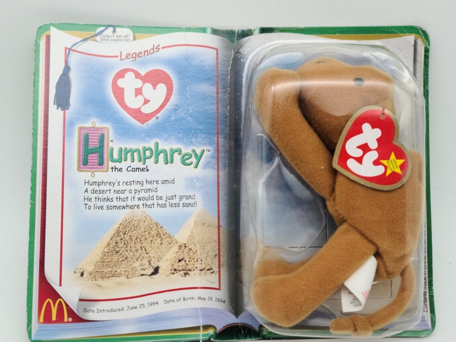 McDonald's Ty Teenie Beenie Babies Legends Humphrey the Camel