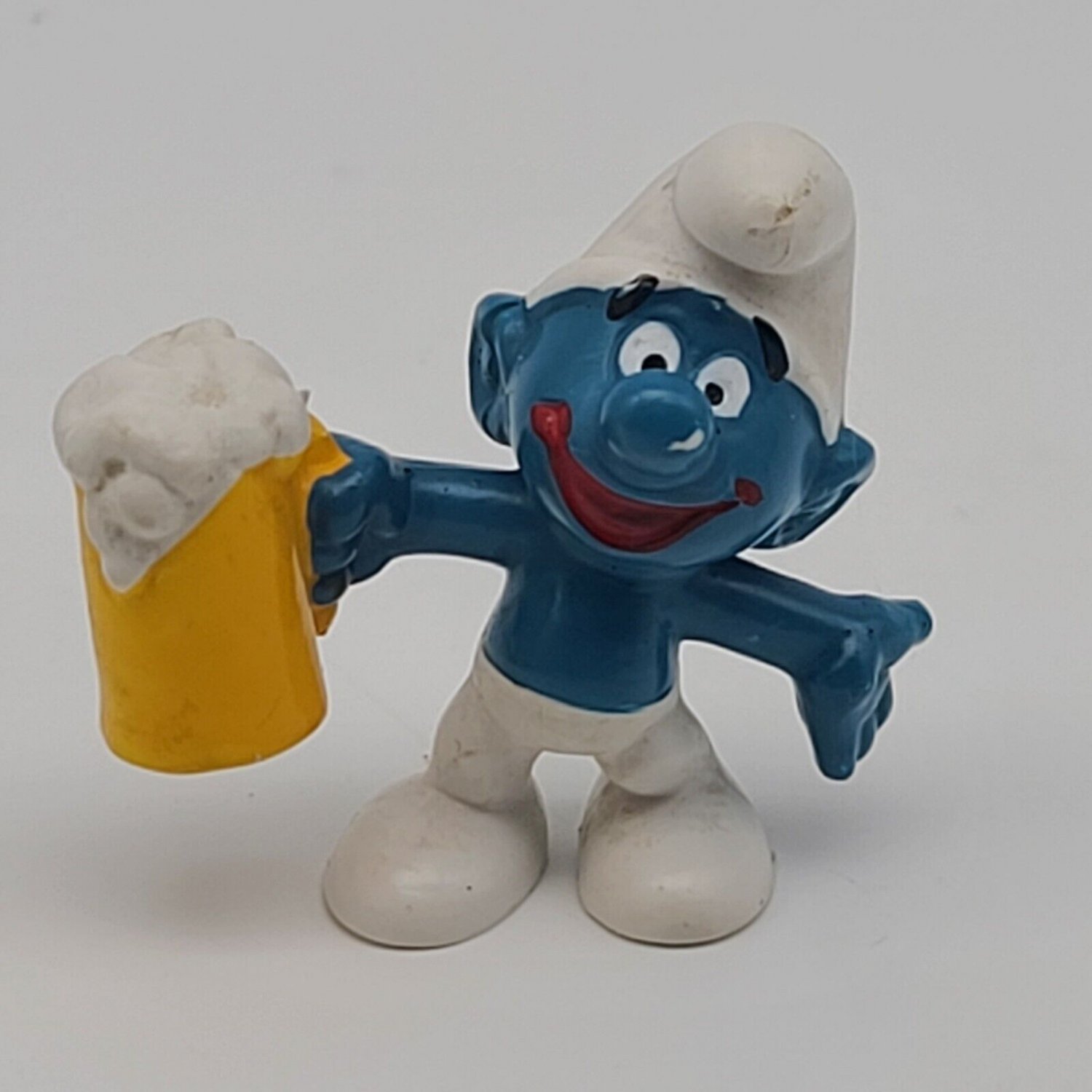 Smurfs Beer Smurf 20078 Classic 1975 Vintage Mug Figure PVC Toy ...