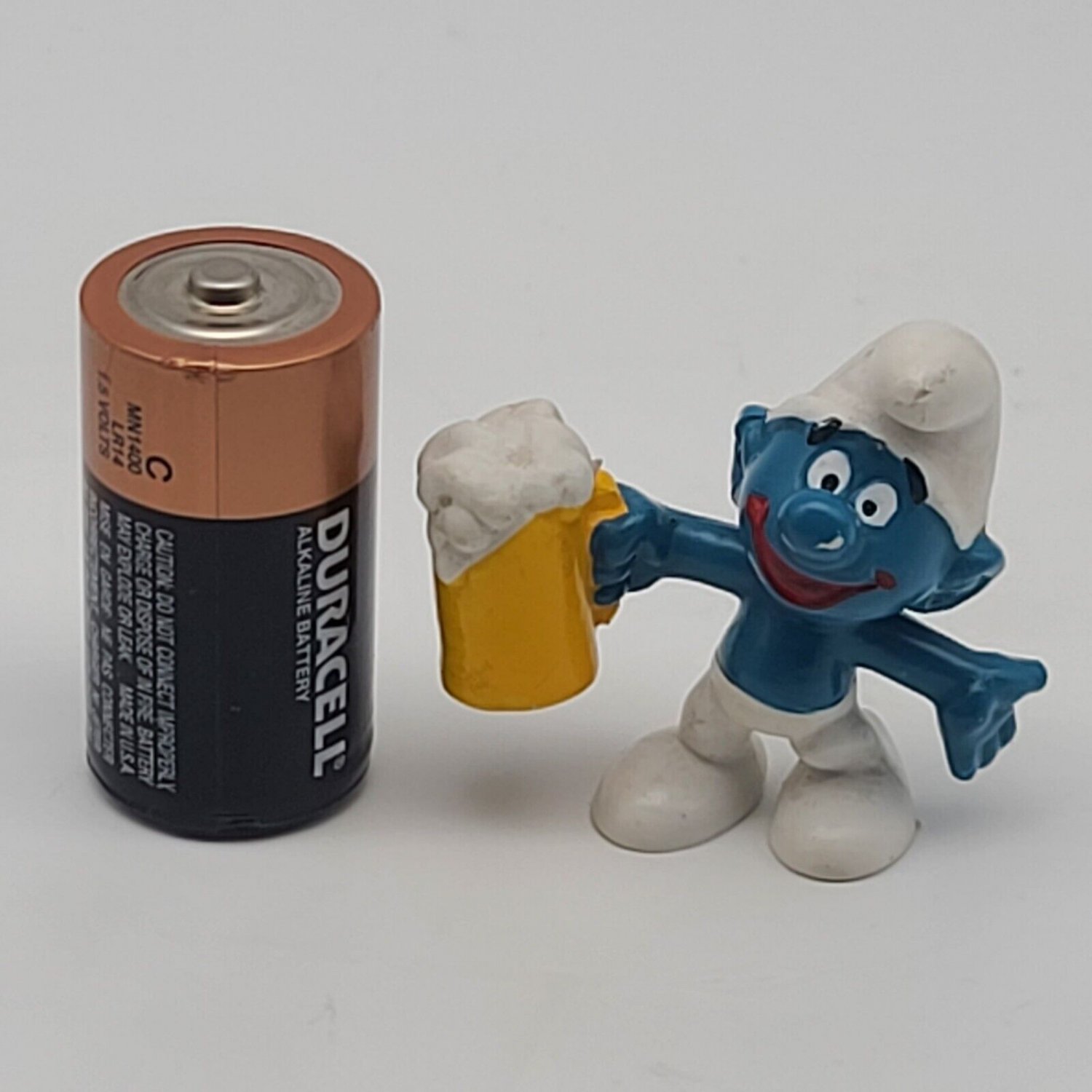 Smurfs Beer Smurf 20078 Classic 1975 Vintage Mug Figure PVC Toy ...