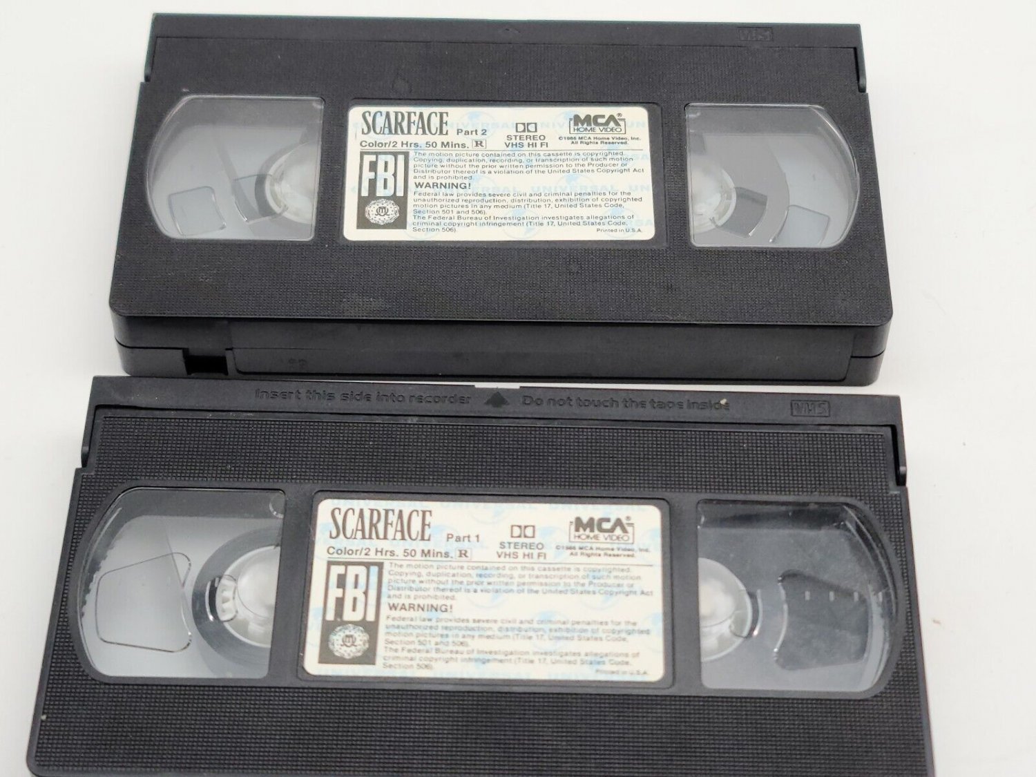 Scarface (VHS, 1983) Vintage VHS Box Set Depalma Scarface Action