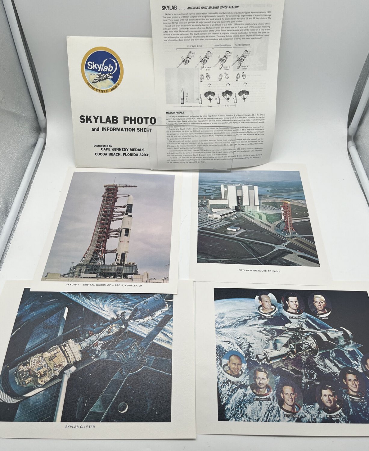 NASA "Skylab 4 Photos and Information Sheet" Complete 1973