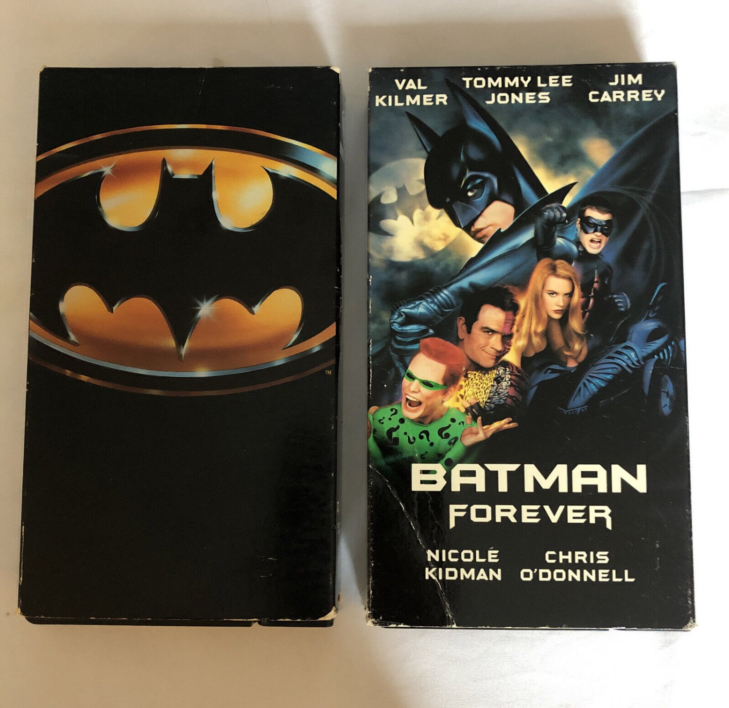 Batman VHS Tapes Lot Of 2 Batman and Batman Forever 80s 90s Movie Action