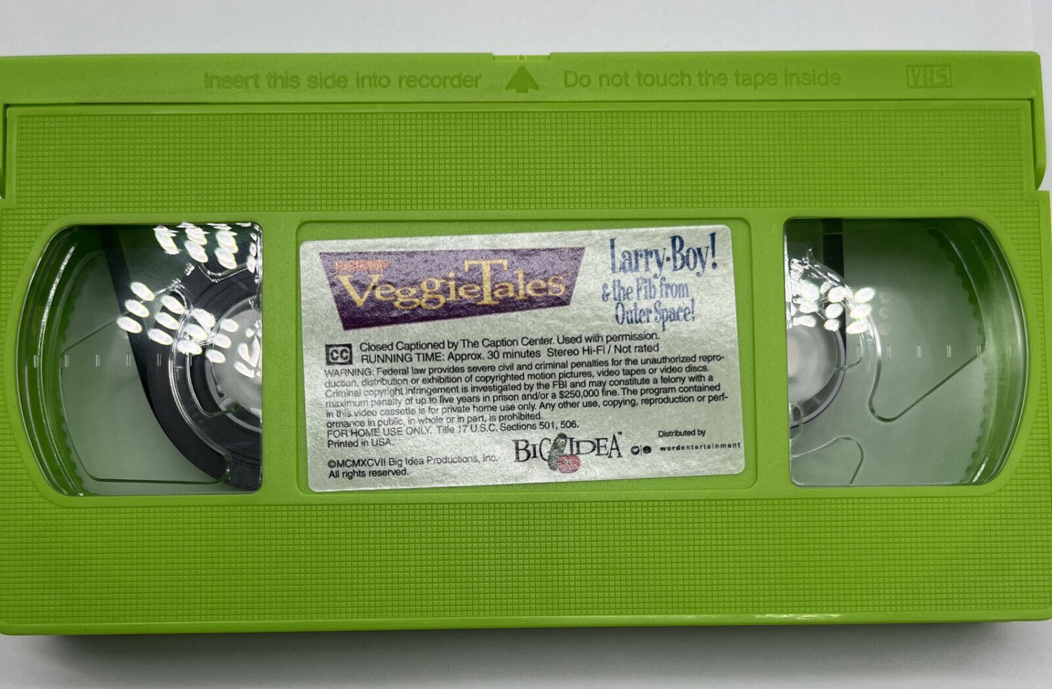 VEGGIE TALES LARRY BOY AND THE FIB FROM OUTER SPACE VHS TAPE 1997 EUC