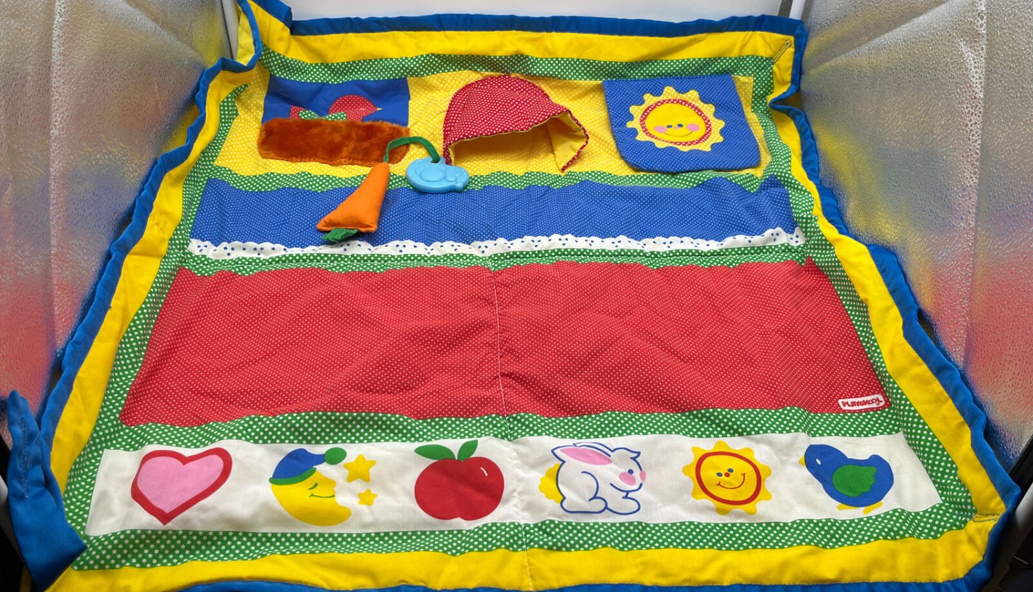 Playskool Baby Fold N Go Play Mat Activity Quilt Blanket Tummy Time 1987