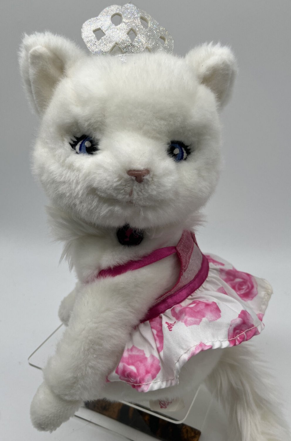 Princess Barbie White Persian Cat Kitten Plush 11" Stuffed Animal Toy ...