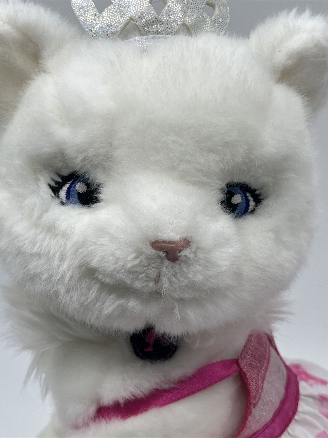 Princess Barbie White Persian Cat Kitten Plush 11" Stuffed Animal Toy ...