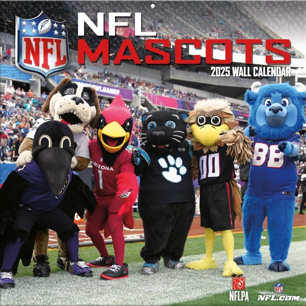 NFL Mascots 2025 Wall Calendar