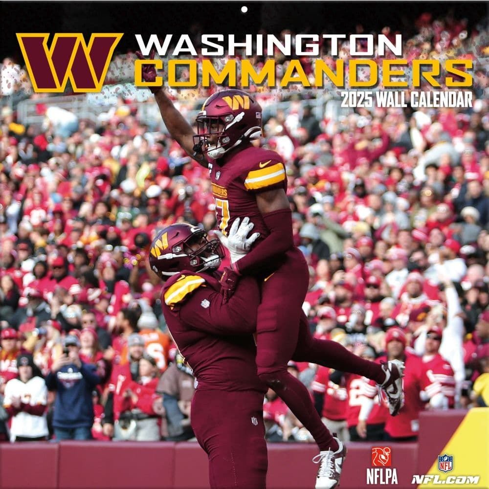 NFL Washington Football Team 2025 Wall Calendar
