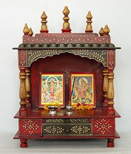God House Mandir Wooden Temple Hindu Pooja Ghar Mandapam Worship Art