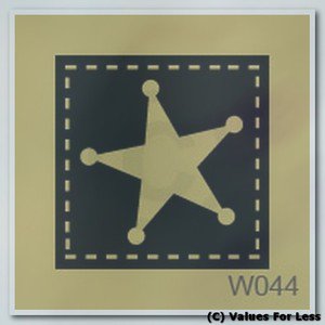 Sheriffs Badge with Embroidered Background Custom Wall Vinyl Decal