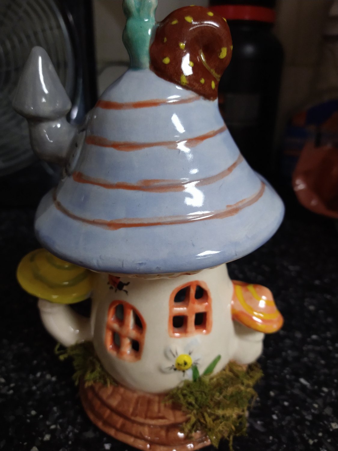 Ceramic Mushroom Fairy House Reptile, Amphibian or Snake Hide ...