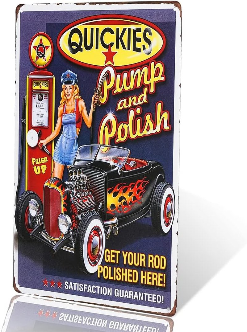 - Full Service Garage Pin up Metal Sign Vintage Art Wall Plaque Poster ...