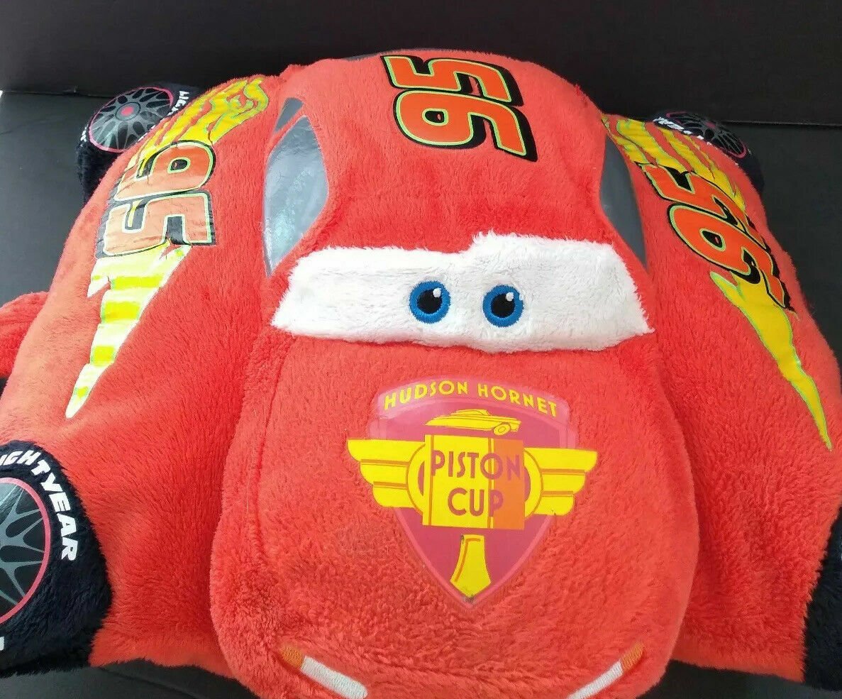 Disney PIXAR CARS Lightning McQUEEN folding Pillow PETS 11" PEE-WEE ...