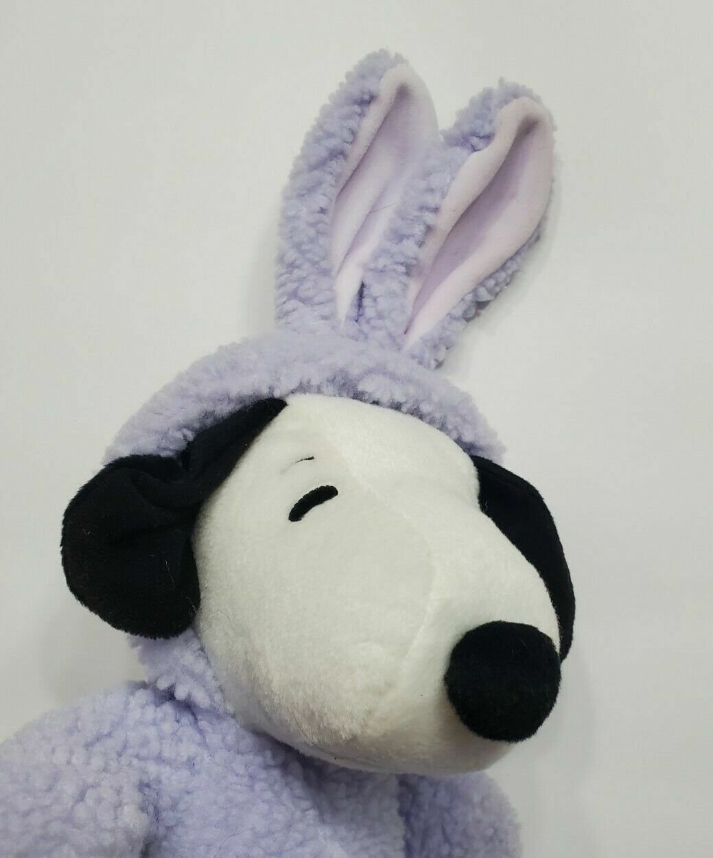 PEANUTS SNOOPY STUFFED ANIMAL PLUSH PURPLE BUNNY RABBIT OUTFIT 17" TALL TOY