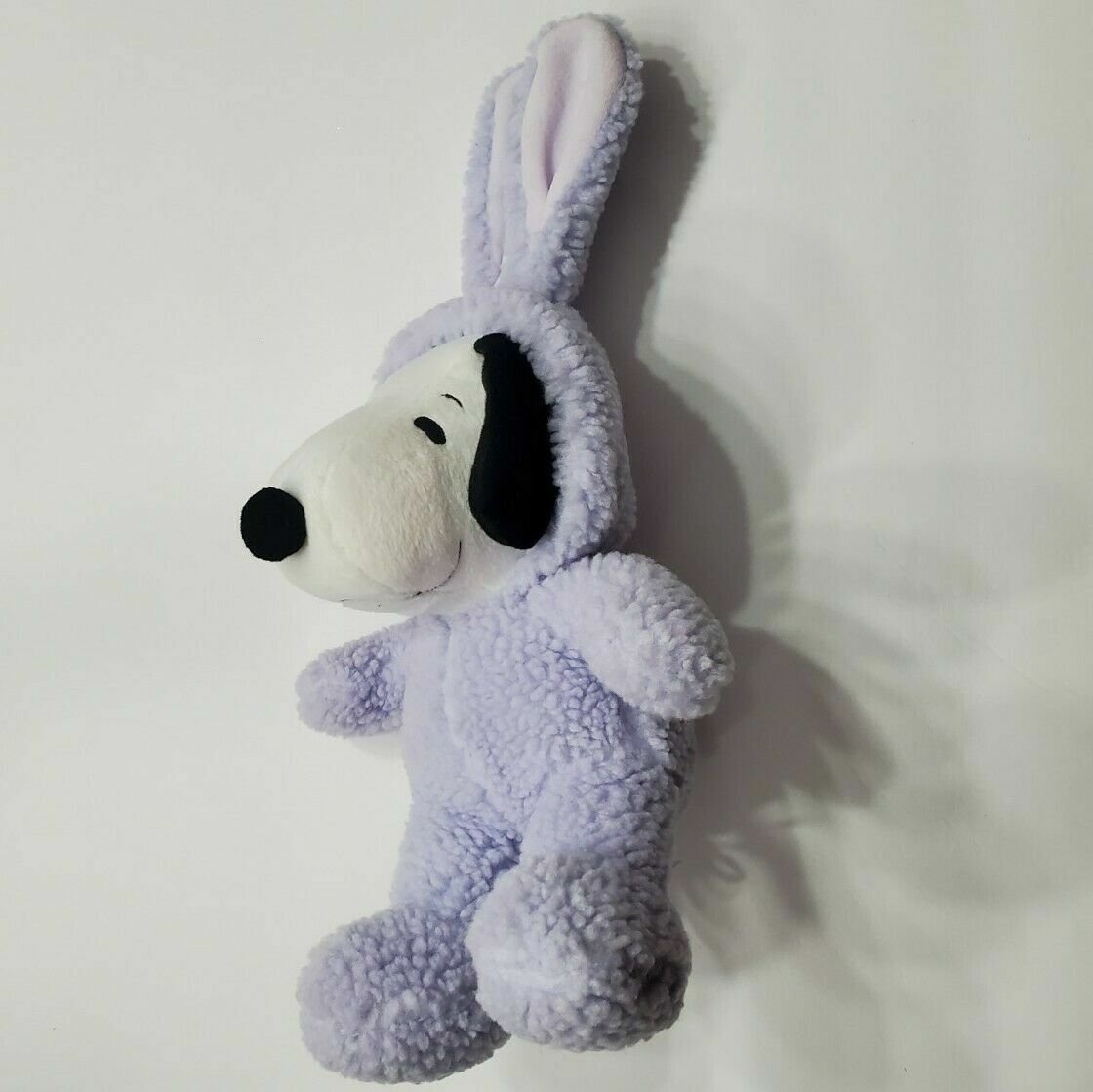 PEANUTS SNOOPY STUFFED ANIMAL PLUSH PURPLE BUNNY RABBIT OUTFIT 17" TALL TOY