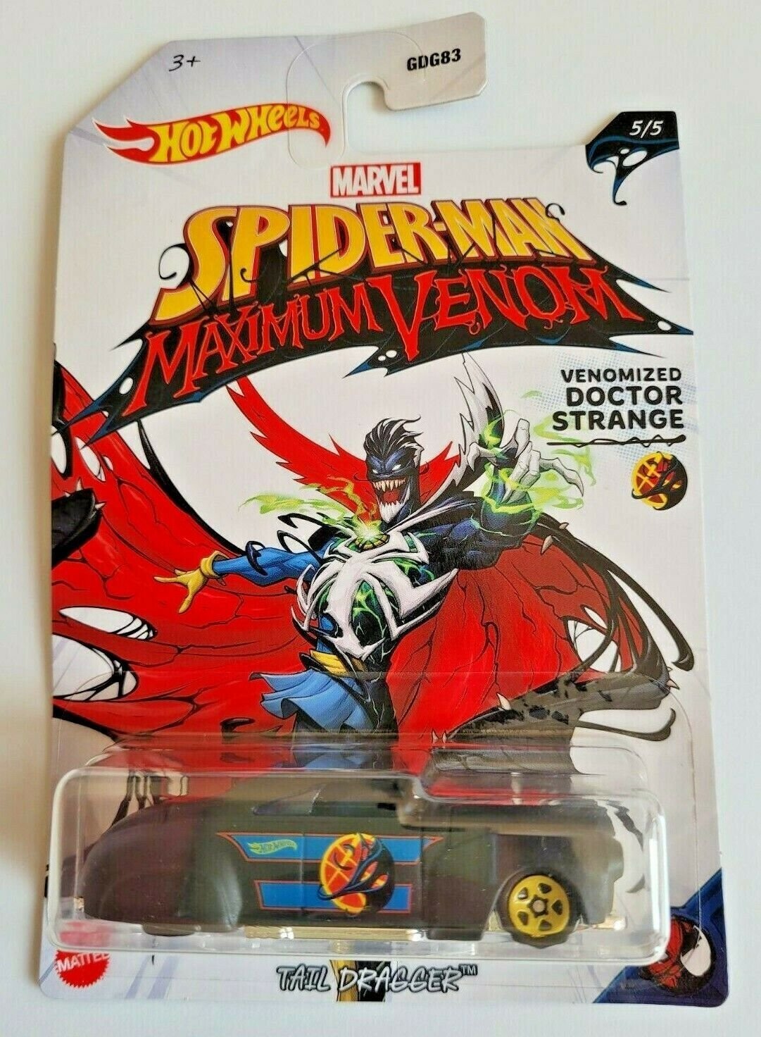 Hot Wheels Tail Dragger - Venomized Doctor Strange Black #5 Spider-Man
