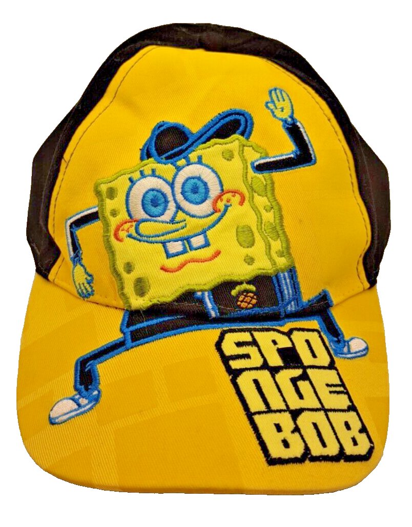 VINTAGE Nickelodeon Spongebob Squarepants Stitched Kids Baseball Cap Hat
