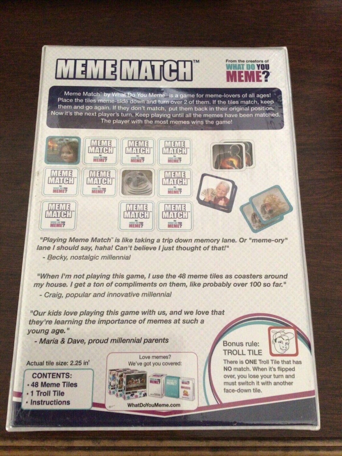 New Meme Match Memory Game by What Do You Meme For All Ages
