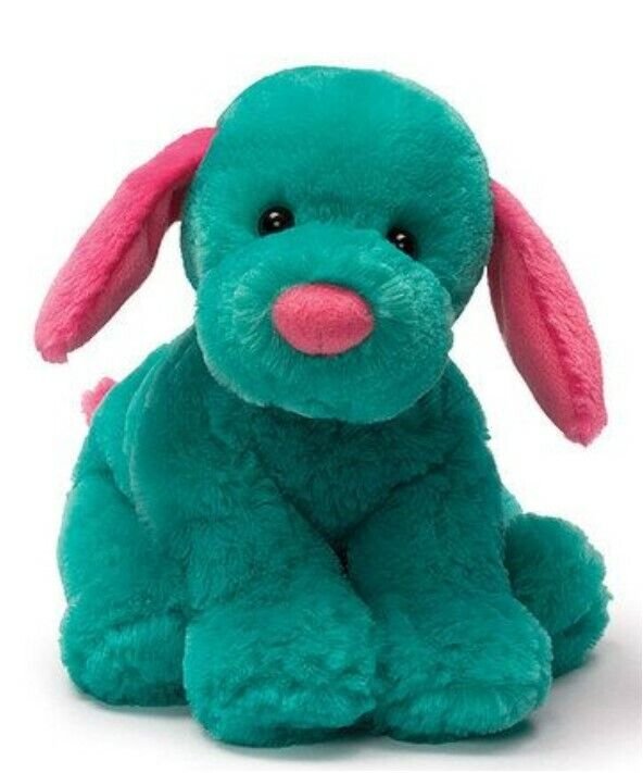 GUND NEON LIGHTS STUFFED PLUSH PUPPY DOG TEAL YOU BARK 4033489 HOT PINK ...