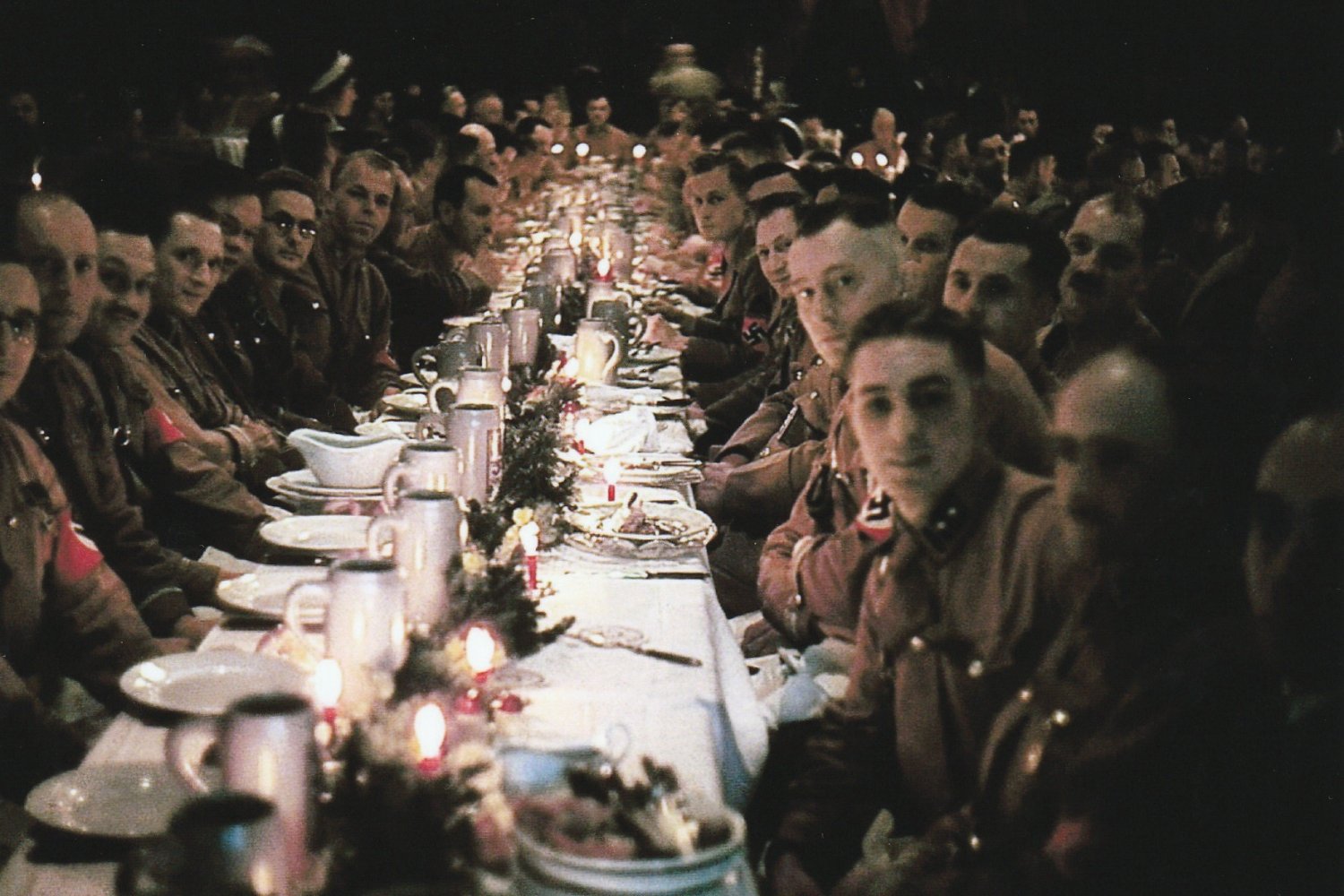 GERMAN WW2 Photo-- Brown Shirts Party Dinner