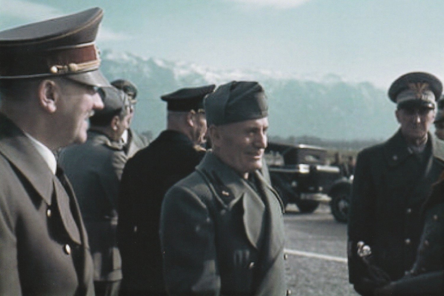 German WW2 Photo == Adolf Hitler + Mussolini