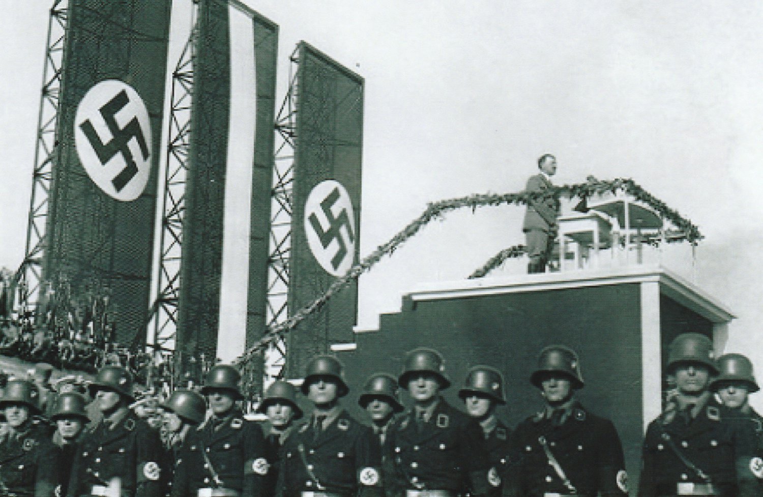 German WW2 Photo == Adolf Hitler Giving Speech