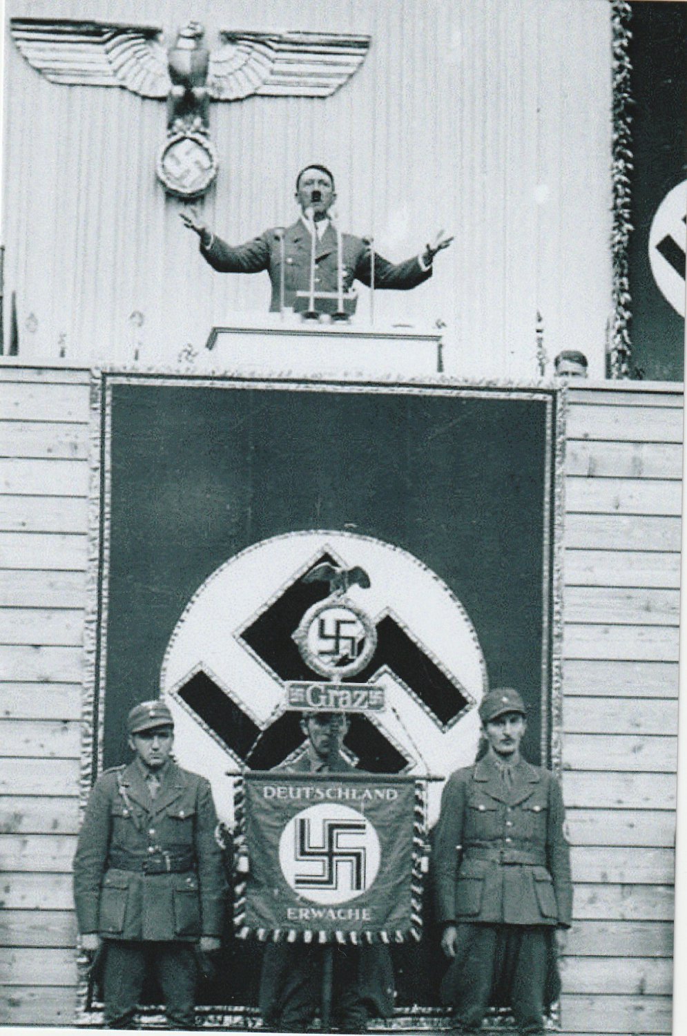 German WW2 Photo == Adolf Hitler Giving Speech