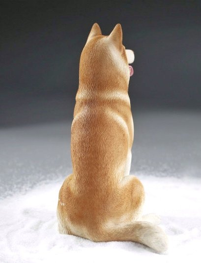 Siberian Husky Sitting realistic puppy figurine