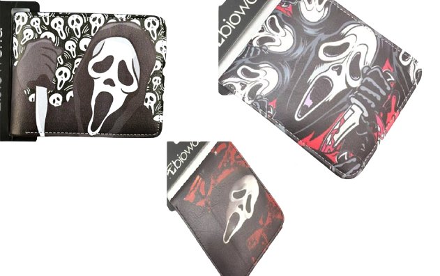 Ghostface PU Cartoon Wallet Card Slot Bill Credit Skull Skeleton Horror ...