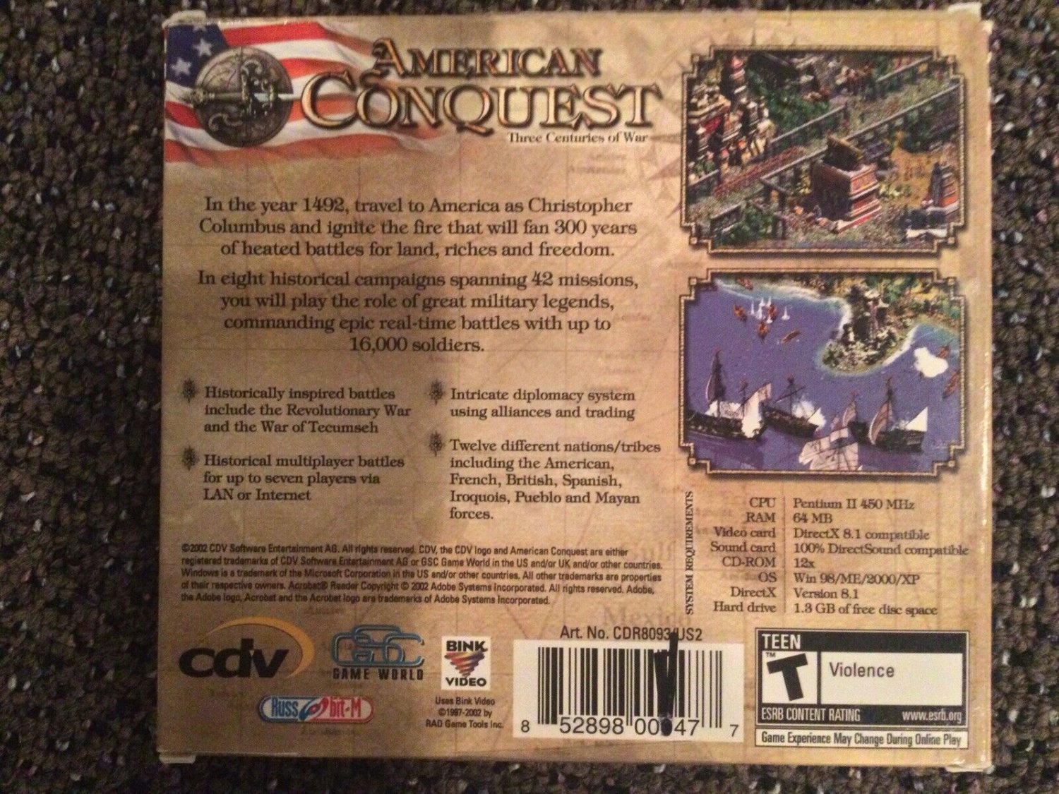 American Conquest: Three Centuries of War (PC Games, 2002)