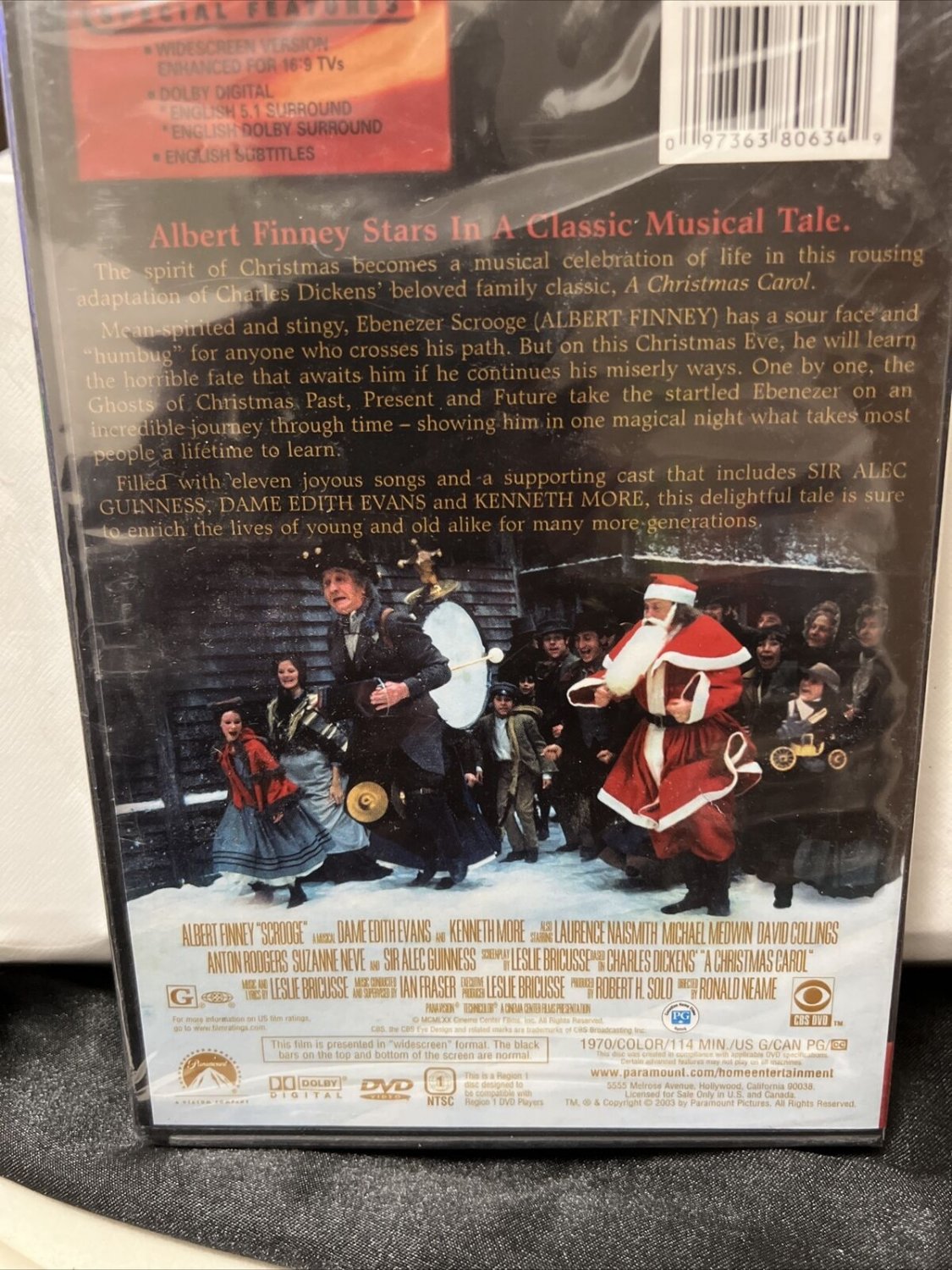Albert Finney's Scrooge DVD 1970 Christmas Classic Family Holiday SEALED