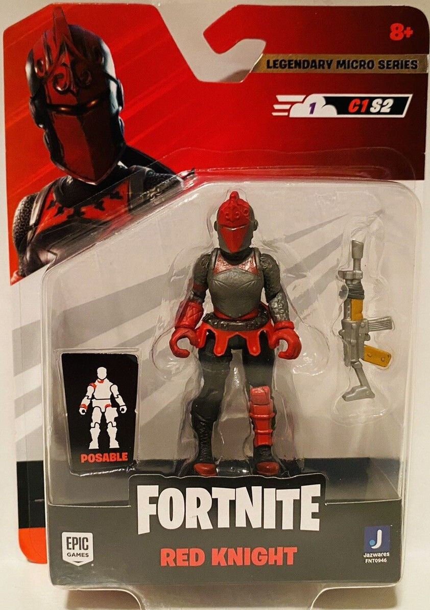 Fortnite Red Knight Legendary Micro Series 2.5" Action Figure w/ Gun - New
