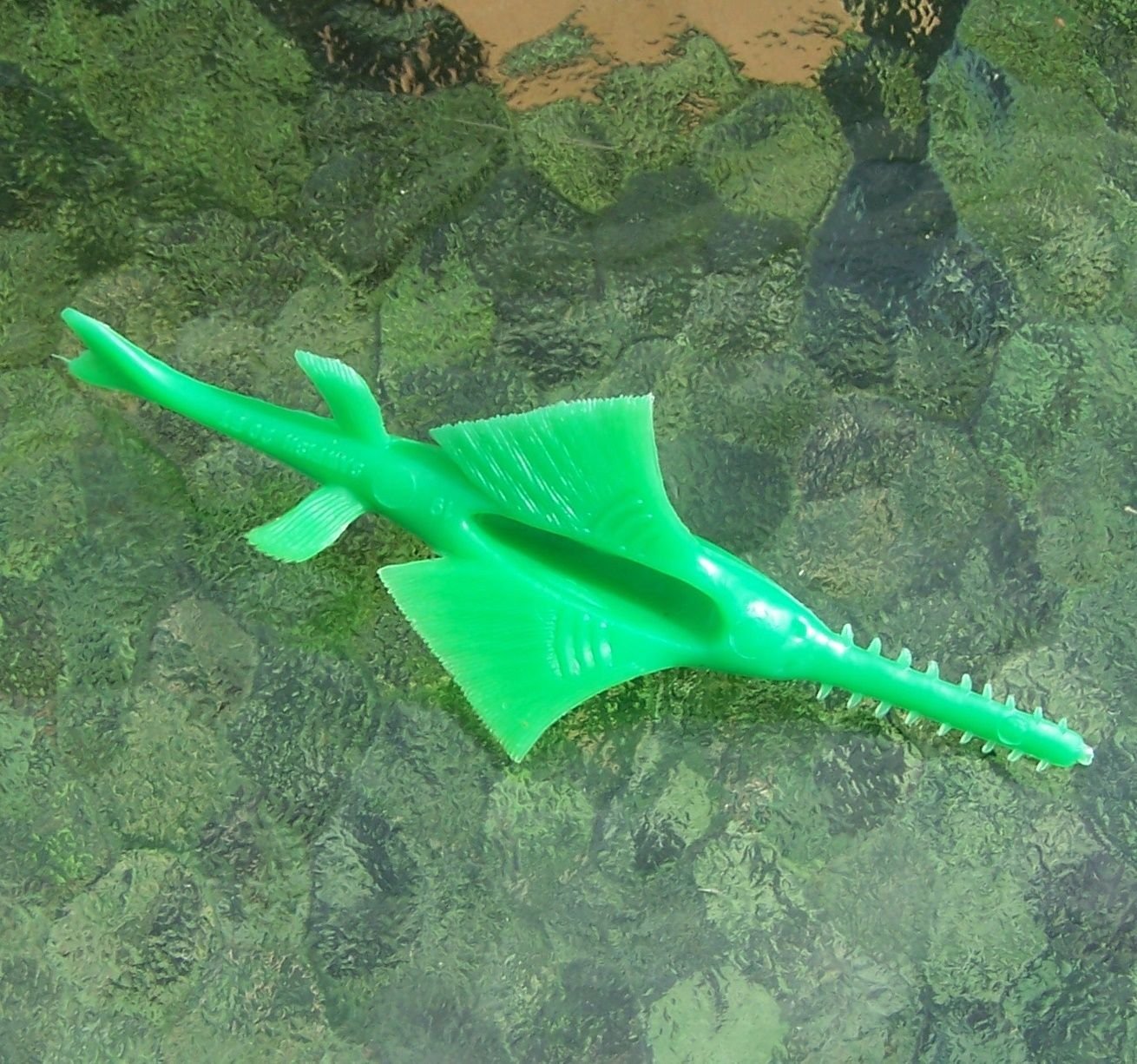 MPC Sea Creatures: Saw Fish in Regular Issue Green (Probable Recast)