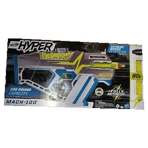 Nerf Hyper Mach-100 Fully Motorized Blaster with 80 Nerf Hyper Rounds