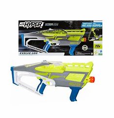 Nerf Hyper Evolve-100 Blaster w/ 70 Nerf Rounds and Eyewear