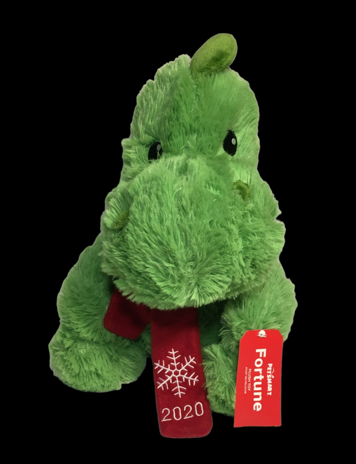 Petsmart Fortune Green Dinosaur Plush Dog Chew Toy Squeaky Stuffed ...