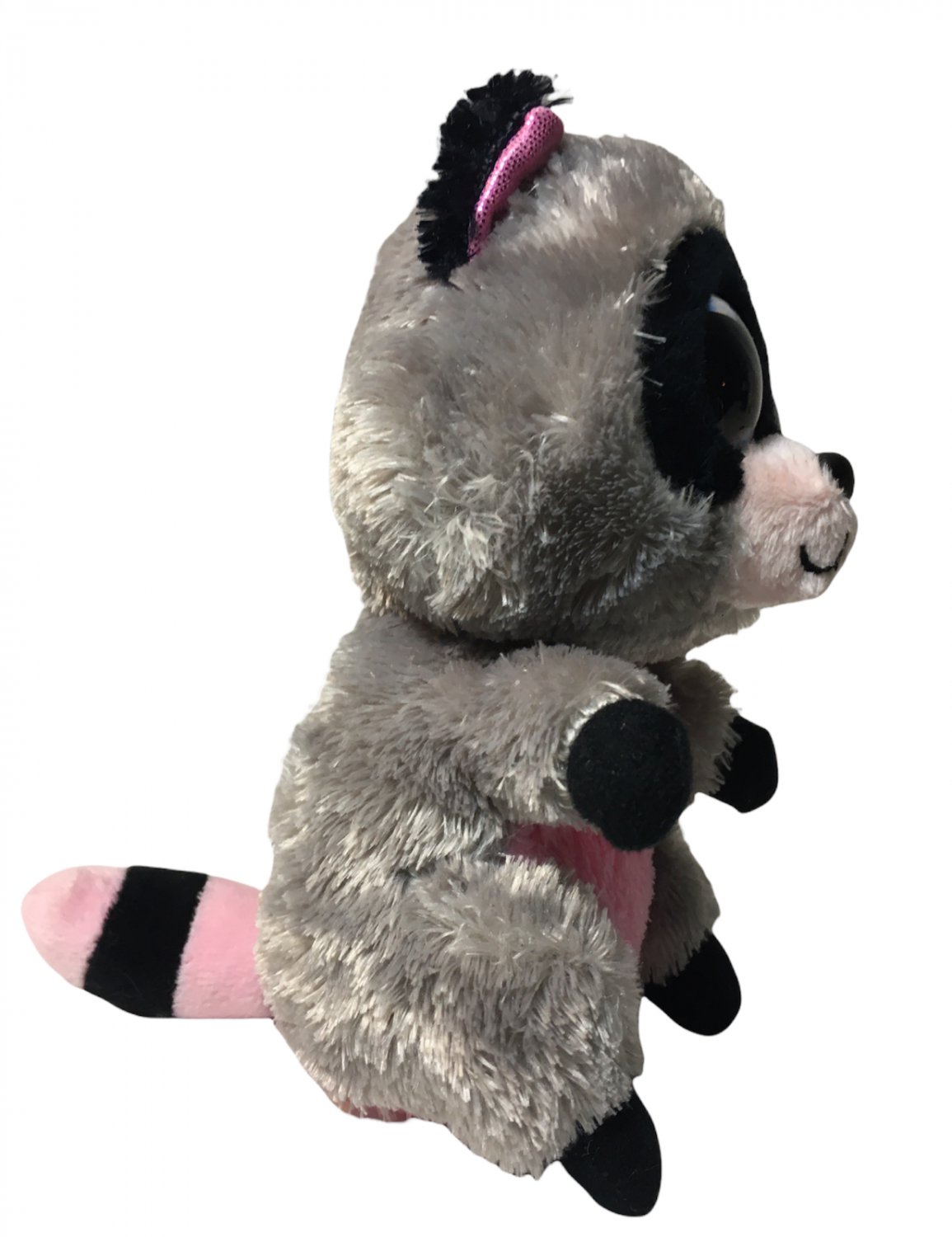 Ty Beanie Boos Rocco Raccoon Plush Stuffed Animal 2014 Pink Sparkle ...