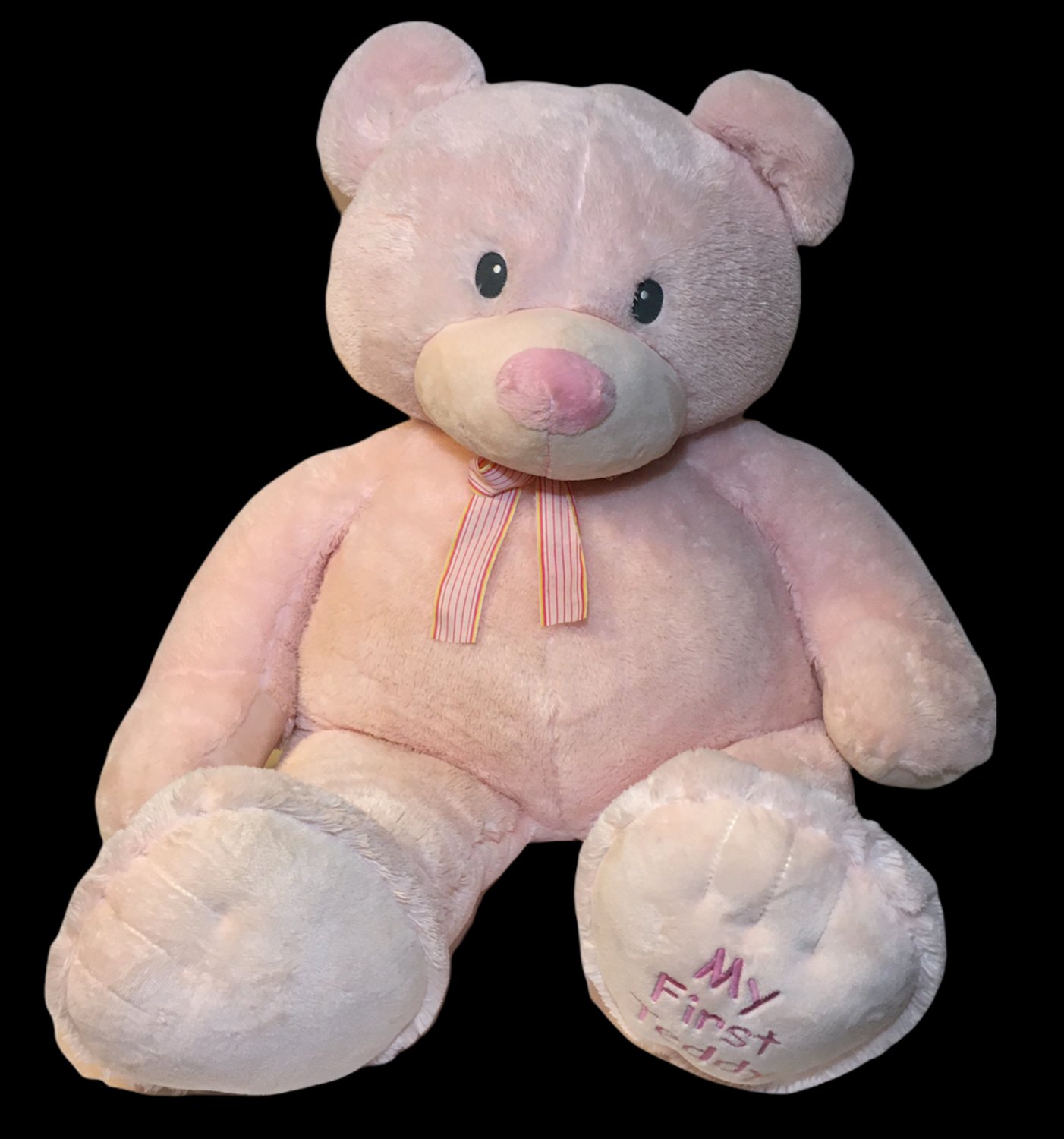 RARE My First Teddy Bear JUMBO Pink Russ 3FT. Plush Stuffed Animal ...