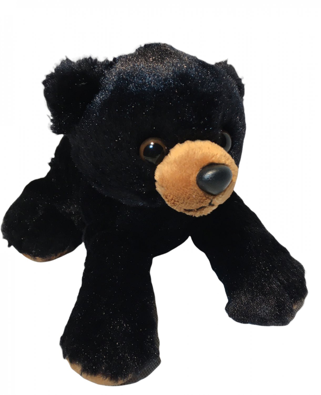 Aurora World Mini Flopsie Plush Black Bear 8"